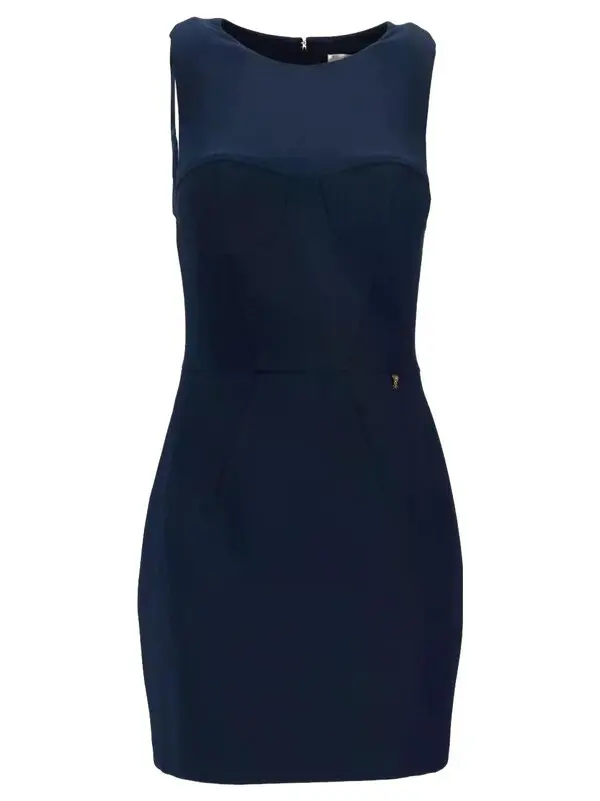 Elisabetta Franchi Bustier Detail Mini Dress - Blue