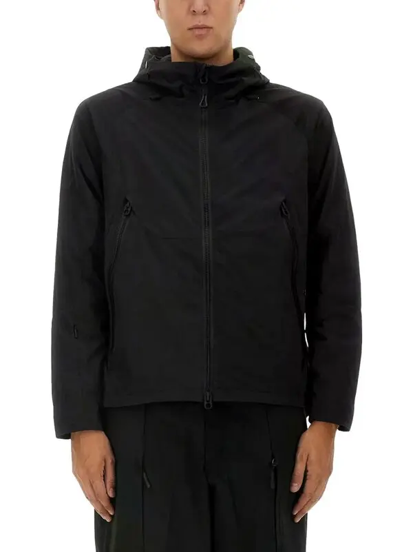 JG1 Zip-fastening Hooded Jacket - Black