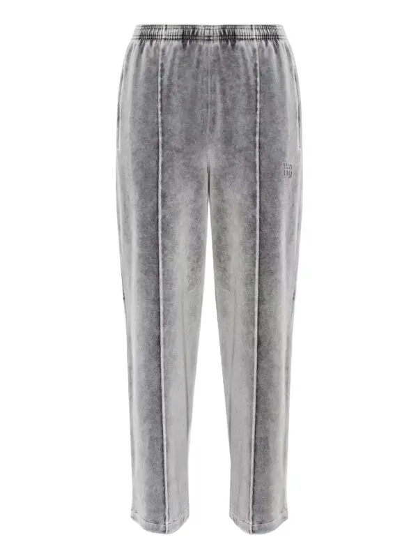 Alexander Wang Velvet Wide-leg Sweatpants - Grey