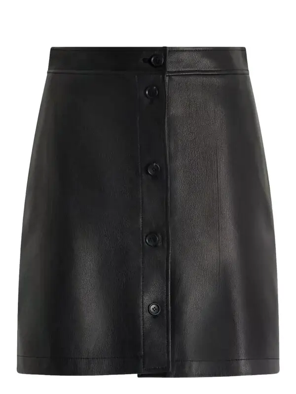 Bally Leather Mini Skirt - Black
