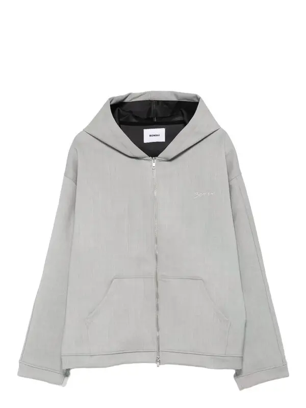 BONSAI Hooded Zip-up Coat - Grey