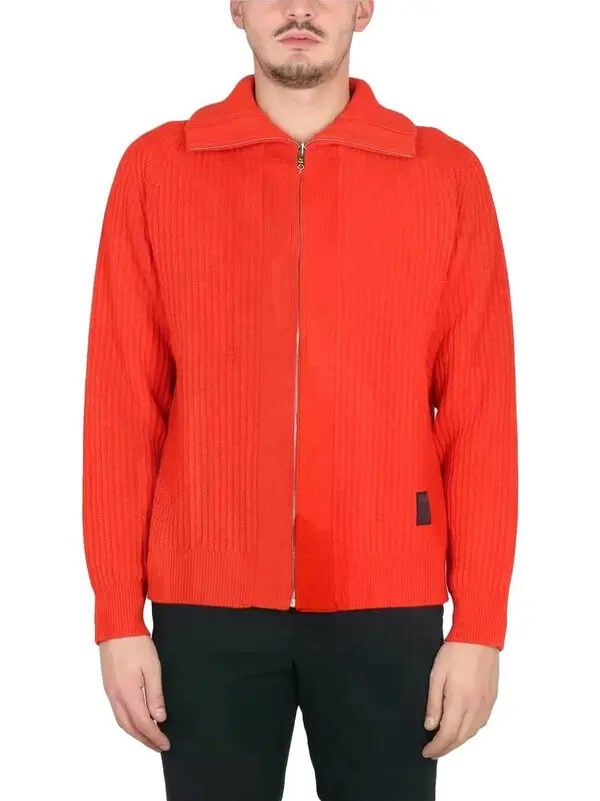 Paul Smith Zipped Ribbed Knitwear - Orange