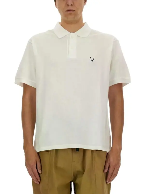 SOUTH2 WEST8 Embroidered Polo Shirt - Neutrals