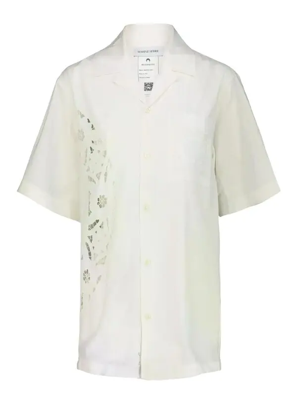 MARINE SERRE Embroidered Pocket Shirt - White