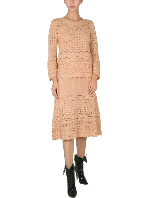 Moschino Crochet-knit Sweater - Neutrals