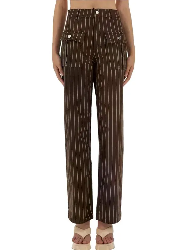 Baum Und Pferdgarten Nickie Striped-pattern Trousers - Brown