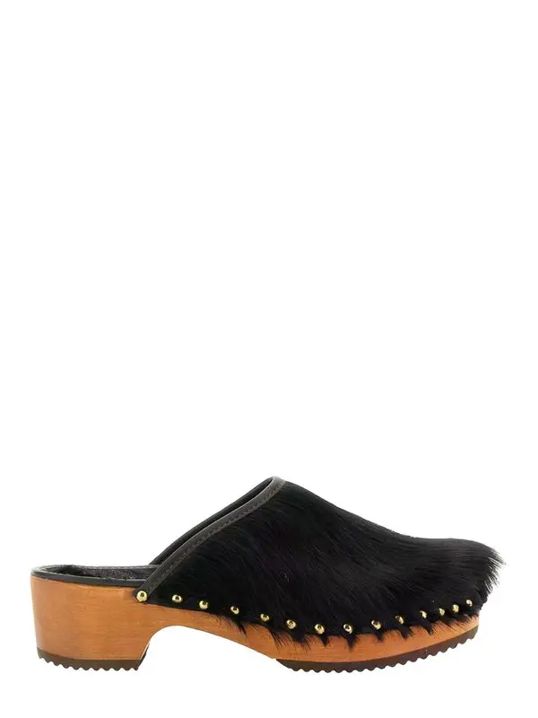 MAISON JEJIA Studded Slides - Black