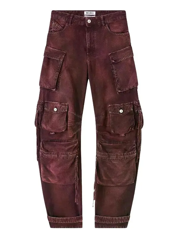 Attico Fern Cargo Jeans - Red