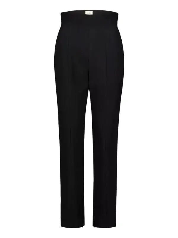 Khaite High-waist Lenn Trousers - Black