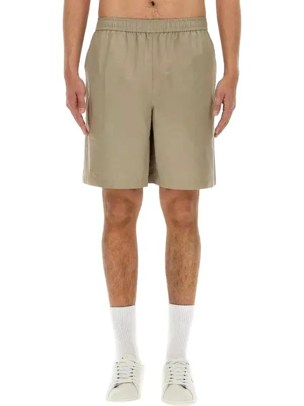 Fred Perry Elasticated Cotton Shorts - Neutrals