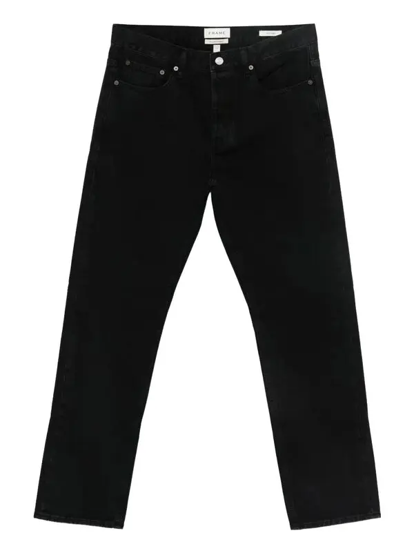 FRAME Denim Straight-leg Jeans With Button Fastening - Black