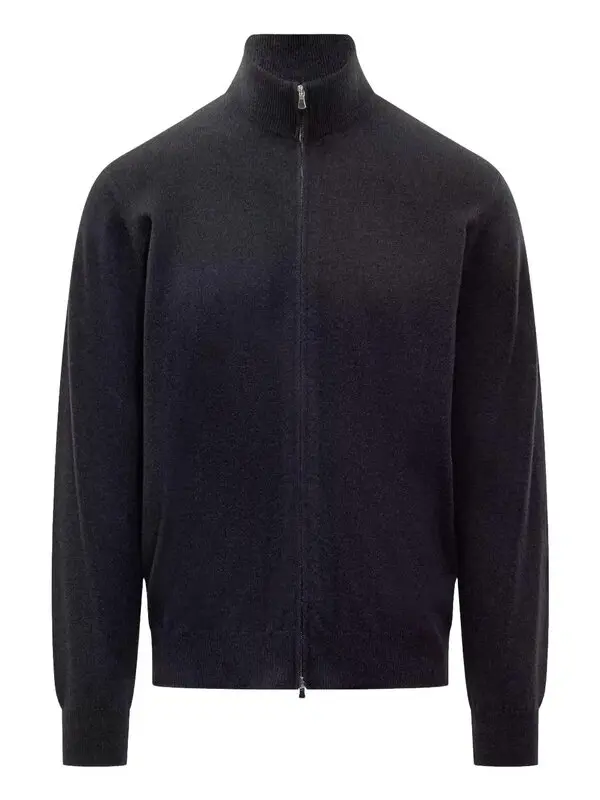 FILIPPO DE LAURENTIIS Zip-up Cashmere Cardigan - Blue