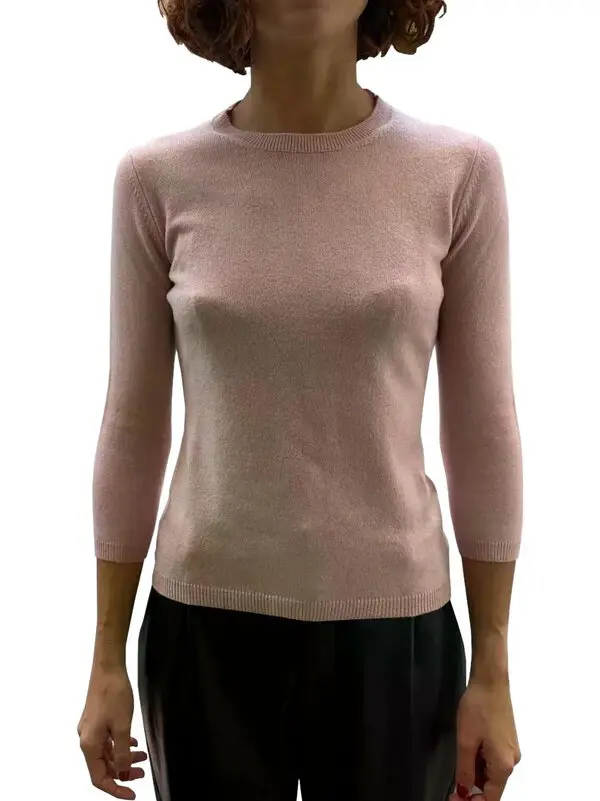 LA ROSE Crew-neck Cashmere Sweater - Pink