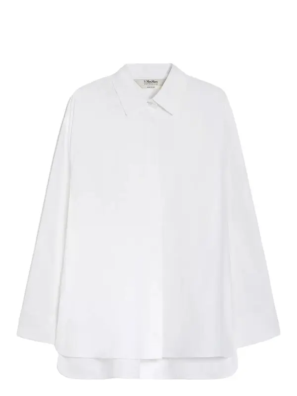 Max Mara Conero Oxford Cotton Shirt - White