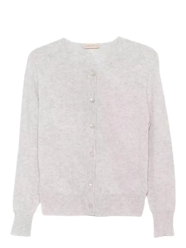 PUROTATTO Buttoned Cardigan - Grey