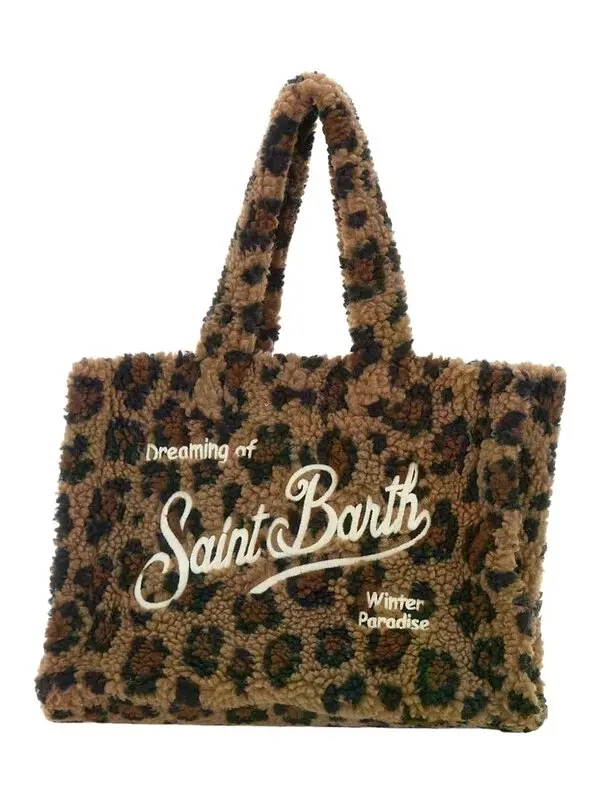 MC2 SAINT BARTH Logo-embroidered Tote Bag - Brown