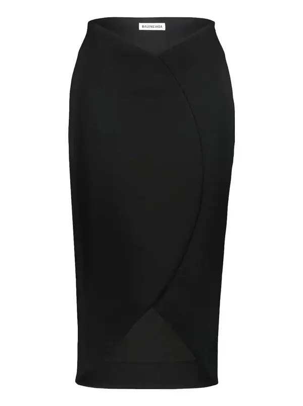 Balenciaga Circle Midi Skirt - Black