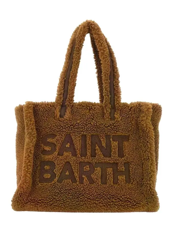 MC2 SAINT BARTH Logo-embroidered Teddy Tote - Brown