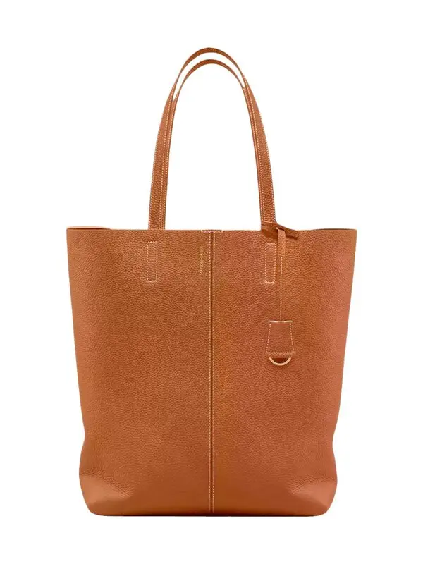 MAISON DE SABRE Contrast Interior Leather Tote - Brown