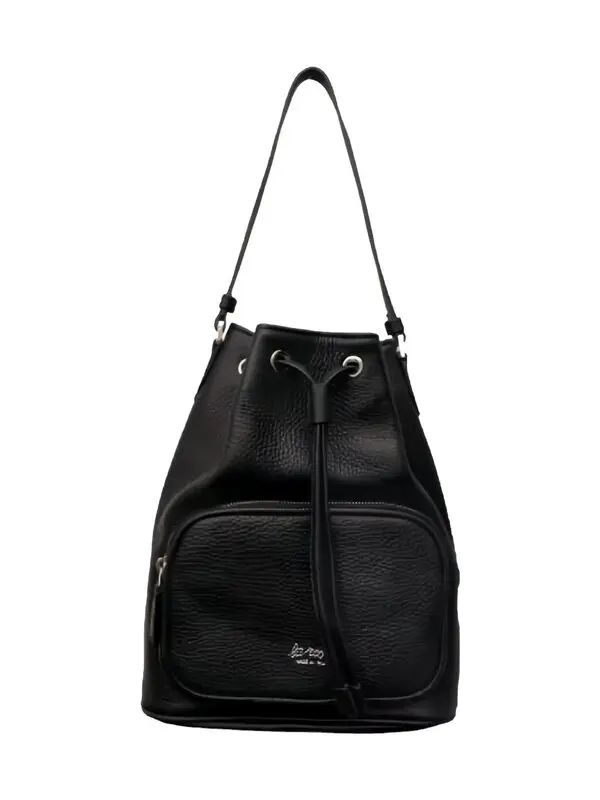 LA ROSE Drawstring Crossbody Bag - Black