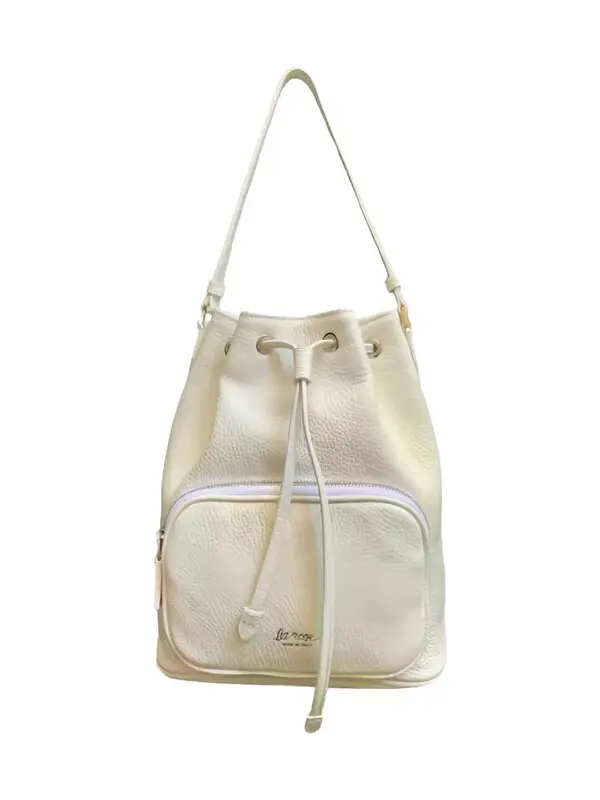 LA ROSE Drawstring Bucket Bag - Neutrals