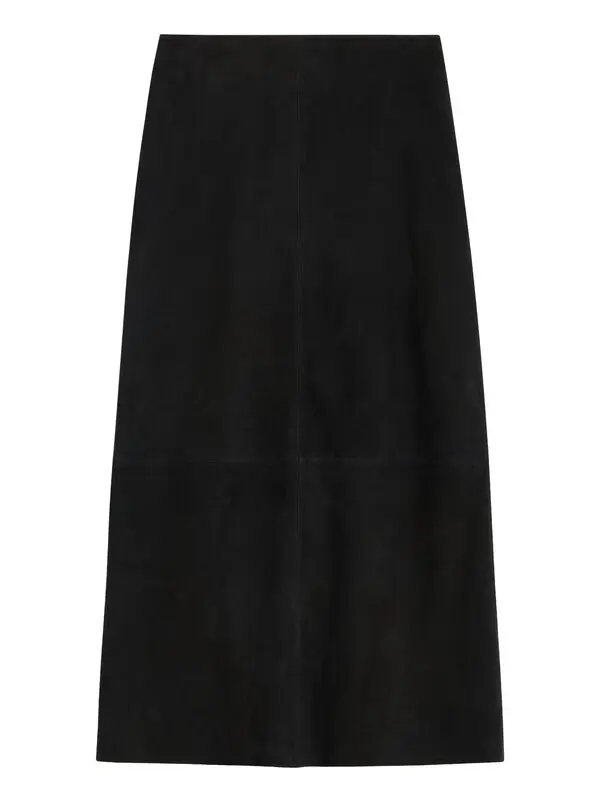 BY MALENE BIRGER Palomie Suede Maxi Skirt - Black