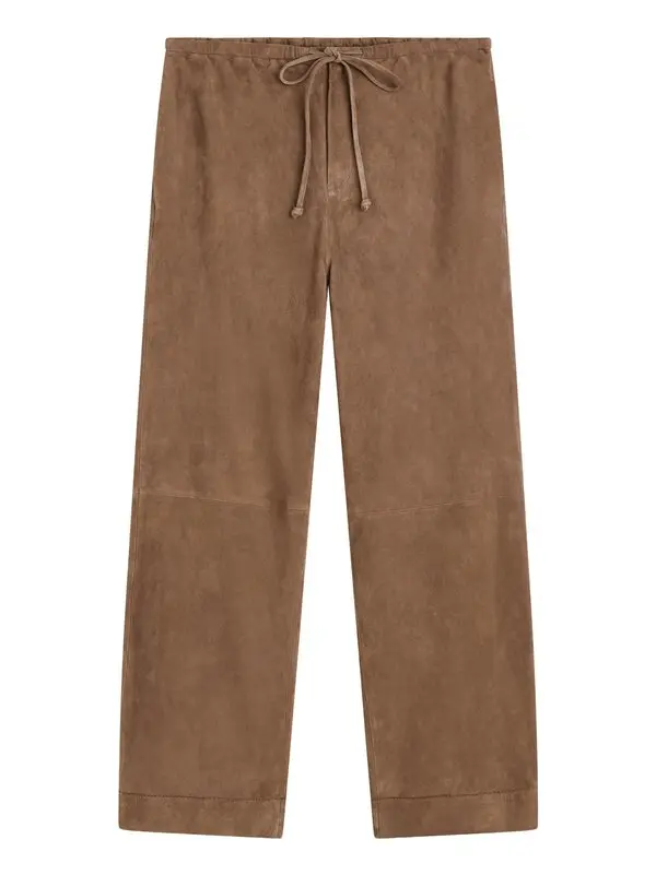 BY MALENE BIRGER Joanni Suede Trousers - Chocolate Chip