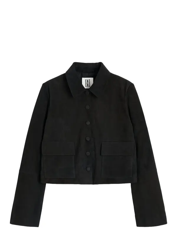 BY MALENE BIRGER Annie Suede Jacket - Black