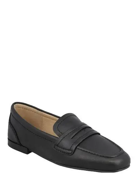Mia Bahar Penny Loafer - Black Calf