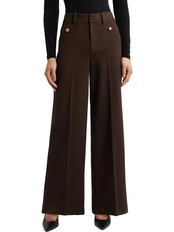 FRAME The Modernist Wide Leg Pants - Americano