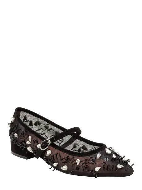 Linea Paolo Maison Embellished Mary Jane Flat - Black