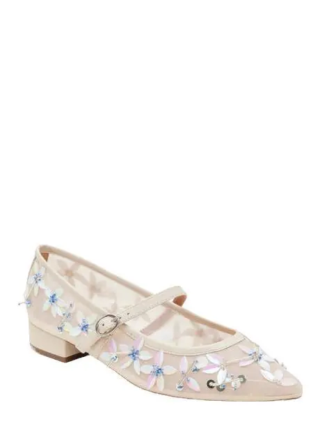 Linea Paolo Maison Embellished Mary Jane Flat - Cream