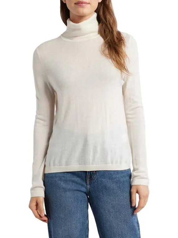 MAVI Turtleneck Wool Sweater - Antique White