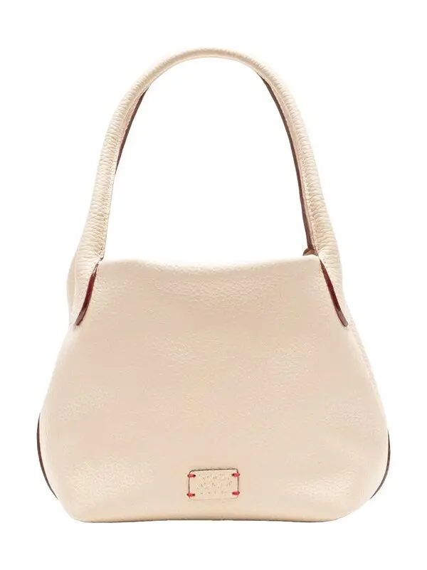FRANCES VALENTINE Mini Sweet Pea Tumbled Leather Handbag - Oyster