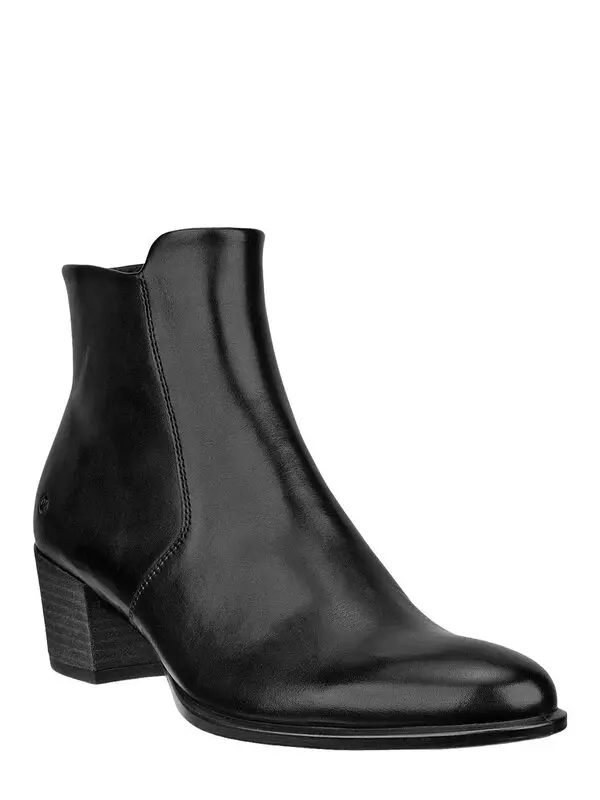 Ecco Shape Stack Heel Bootie - Black