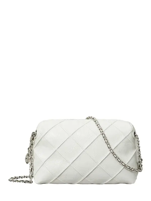 Tory Burch Fleming Soft Leather Crossbody Bag - Blanc