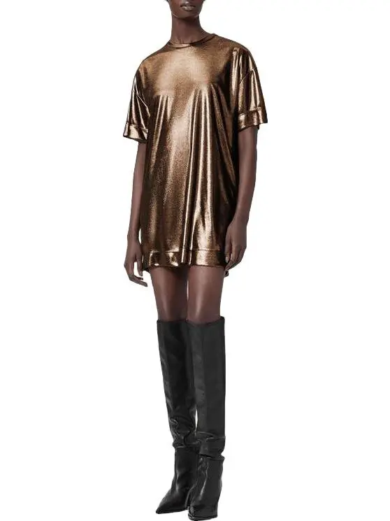 ALLSAINTS Sparkle T-shirt Minidress - Bronze
