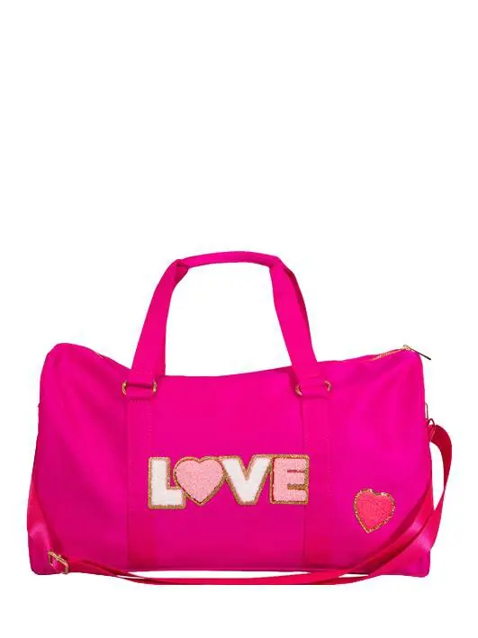 MALIBU SUGAR Duffle Bag With Applique - Hot Pink