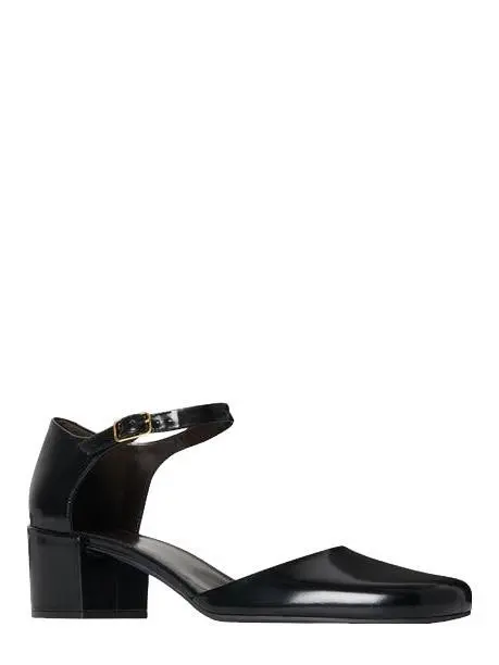 THE ROW Penelope Ankle Strap Pump - Black