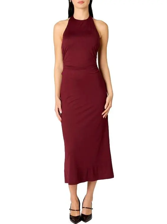 NIA Mirabel Halter Dress - Chianti