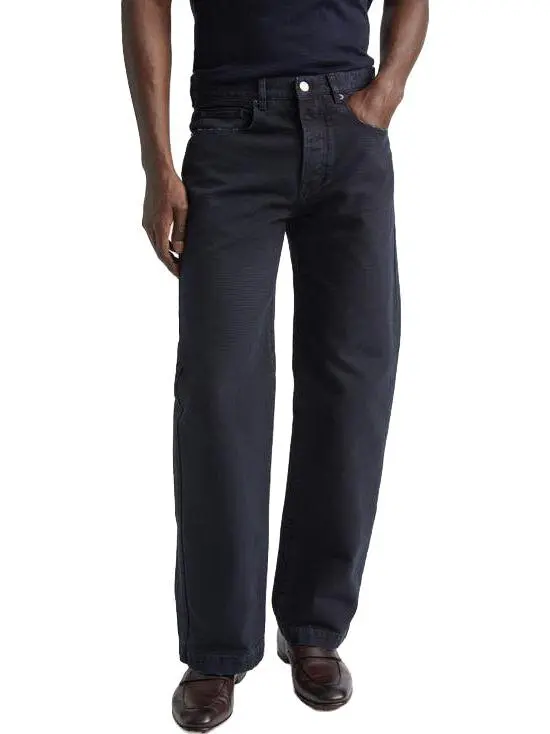 Massimo Alba Oceano Straight-leg Canvas Trousers - Dark Blue