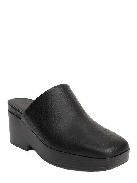 Aerosoles Chata Platform Mule - Black Faux Leather
