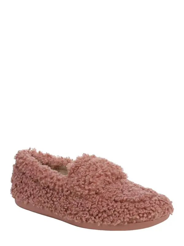 Vionic Faux Shearling Slipper - Cinder Rose