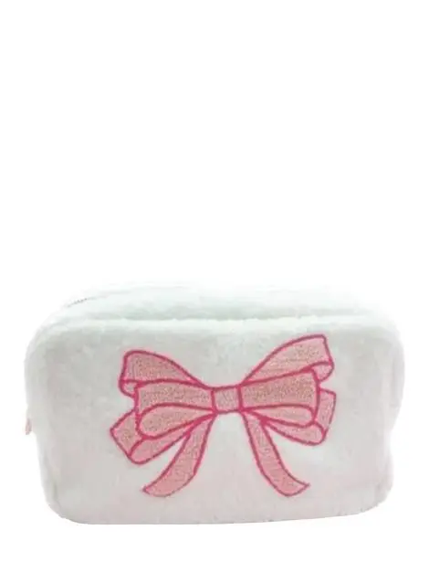 MALIBU SUGAR Plush Cosmetic Bag - Whitebow