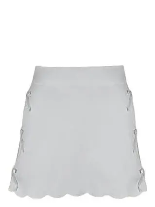 CONTESSA MILLS Mini Poplin Skirt With Bow Detail - White