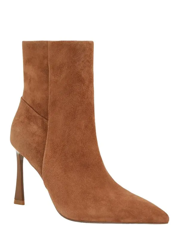 REISS Carina Pointed Toe Bootie - Tan