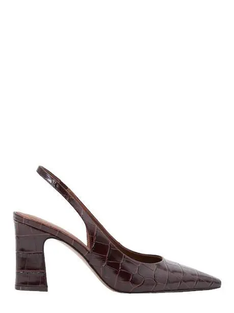 REISS Lorena Slingback Pumps - Burgundy