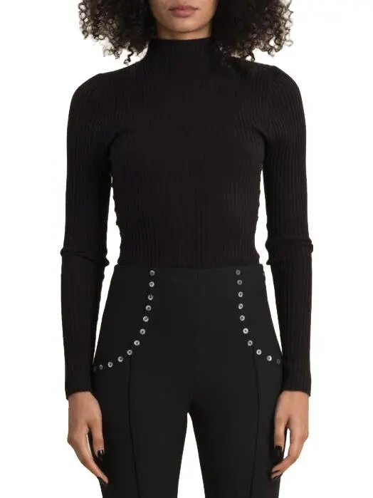 CONTESSA MILLS Benjamin Mock-neck Sweater - Black