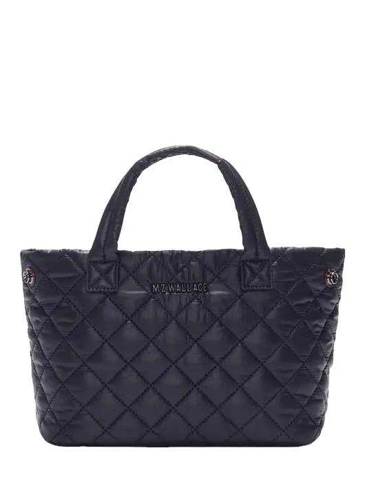 Mz Wallace Mini Metro City Quilted Nylon Tote - Black