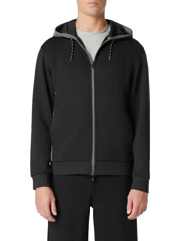 Bugatchi Full Zip Hoodie - Caviar
